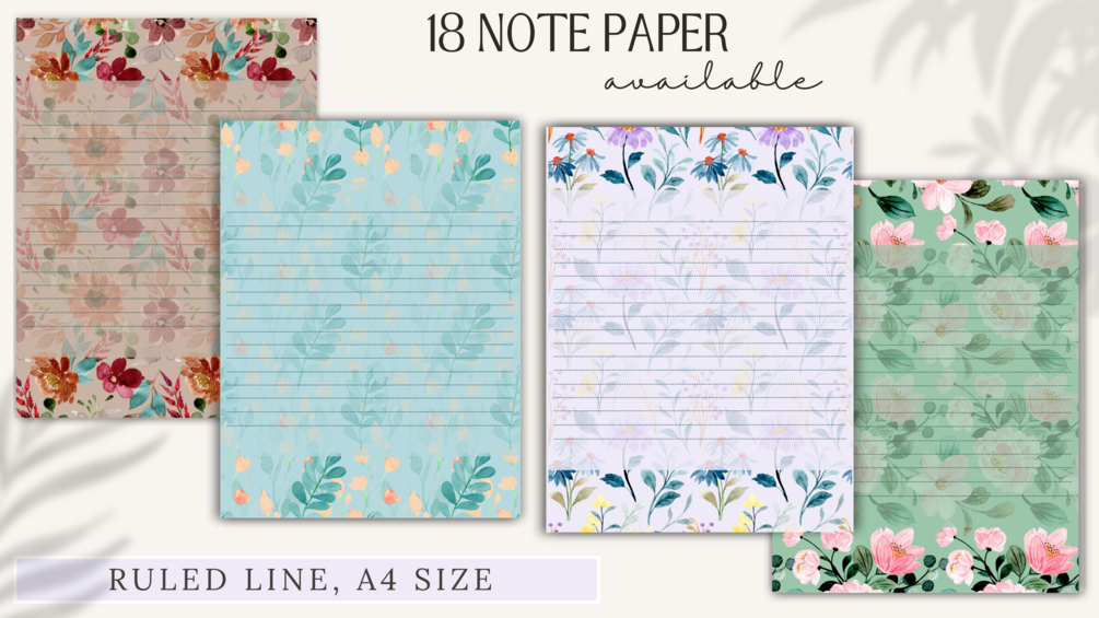 Floral Note Page For GoodNotes, Notability And More....!