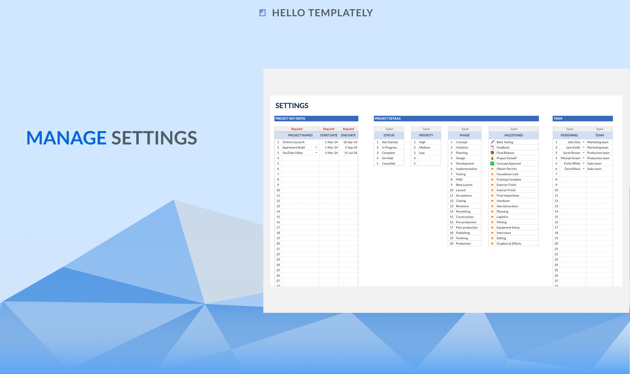 Portfolio Manager Template | EXCEL, Google Sheets