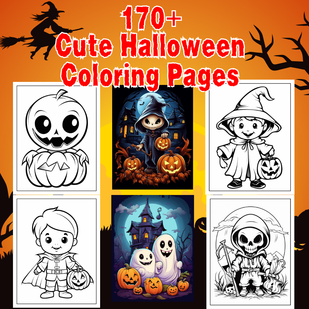 170+ Cute Halloween Coloring Pages With 40 Premium Book Cover Images