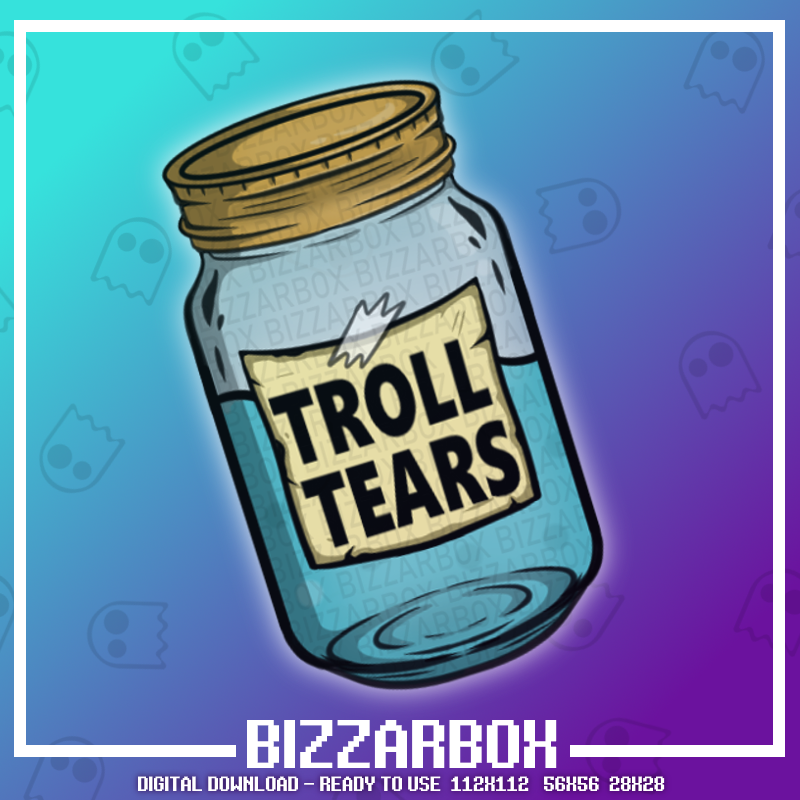 Streamer Channel Point Emote: Hydrate Troll Tears