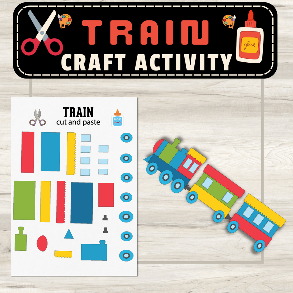 Train Craft Cut & Paste Activity: All Aboard the Creative Express