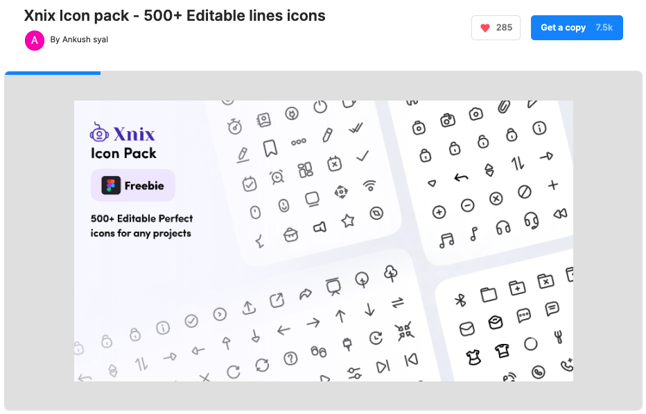 Xnix Icon pack - 500+ Editable lines icons