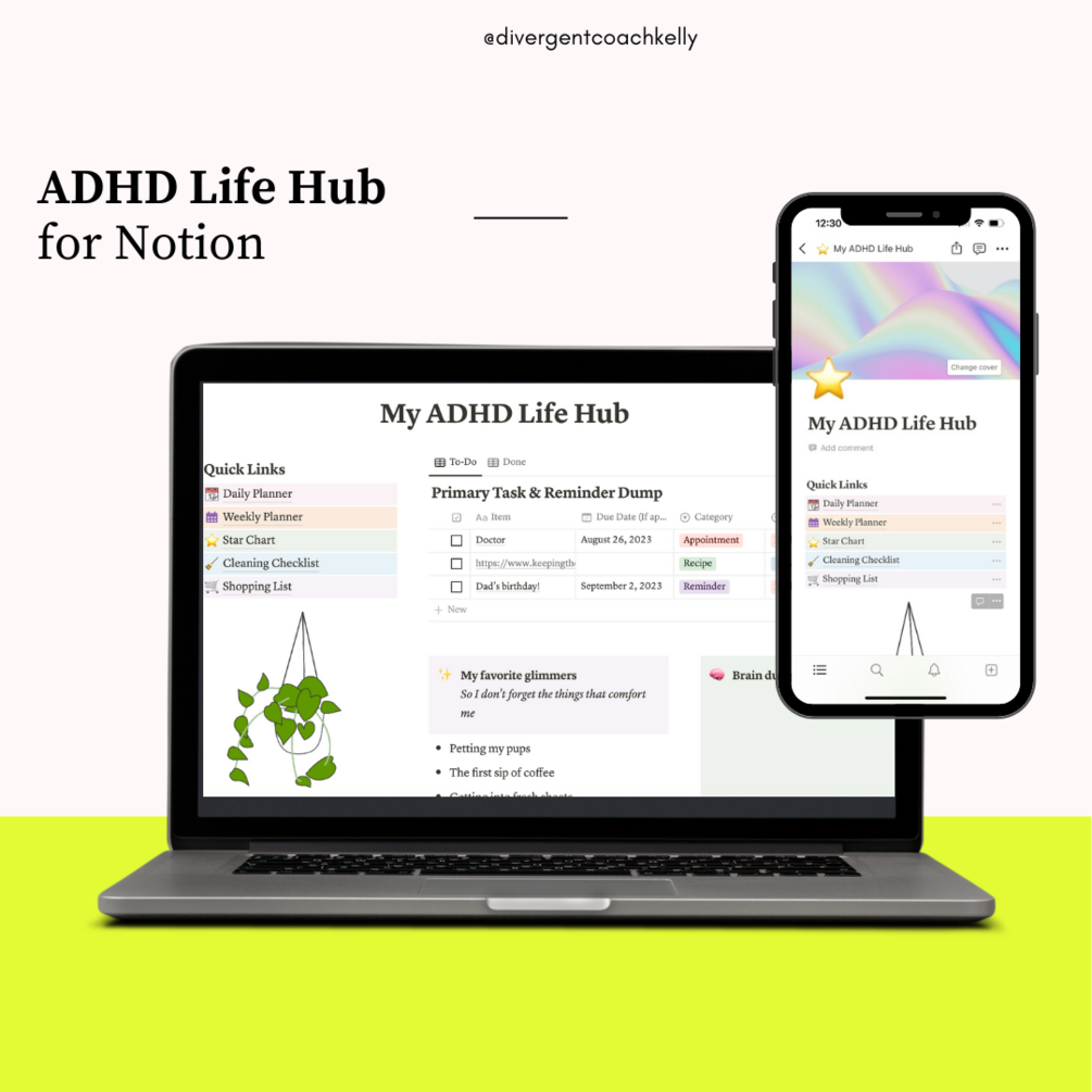 ADHD Life Hub for Notion