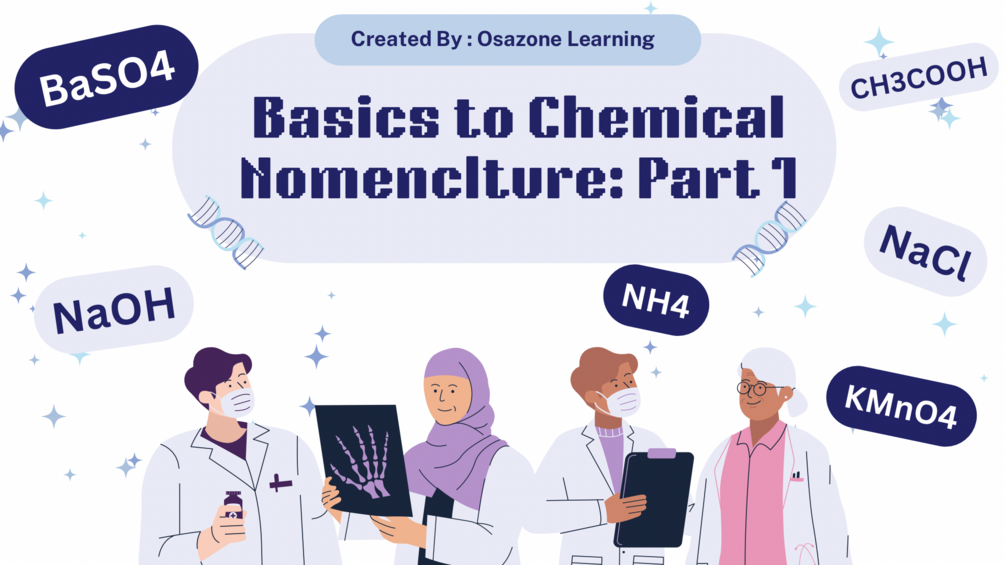 Basics to Chemical Nomenclature: Part 1