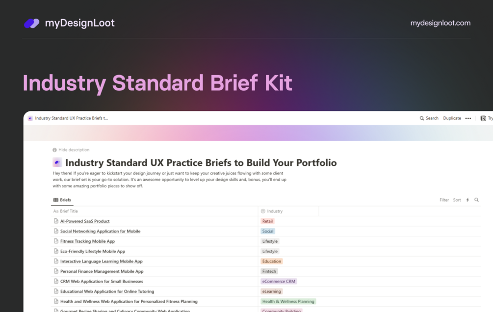 UX Practice Briefs - Industry Standard UX Practice Briefs to Build Your ...