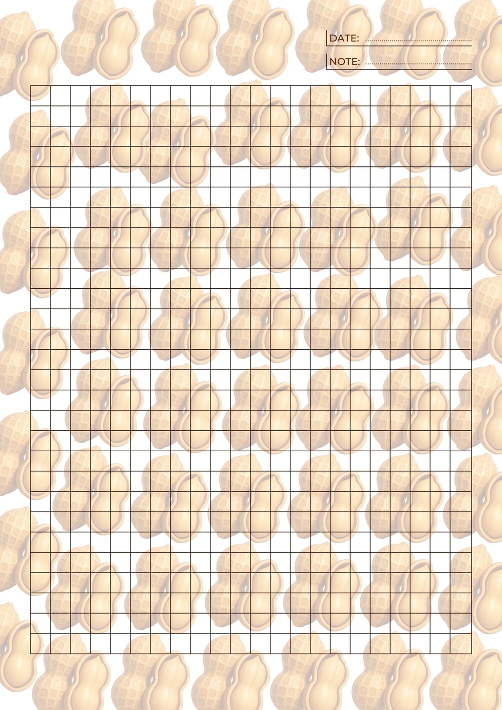 Cute Peanut-Themed Digital Notes Notebook