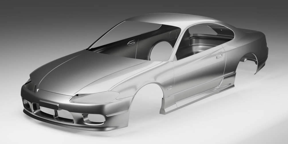 GT7 Nissan Silvia S15 Bodyshell (Pre-Boolean'd + Fixed Normals Pinching)