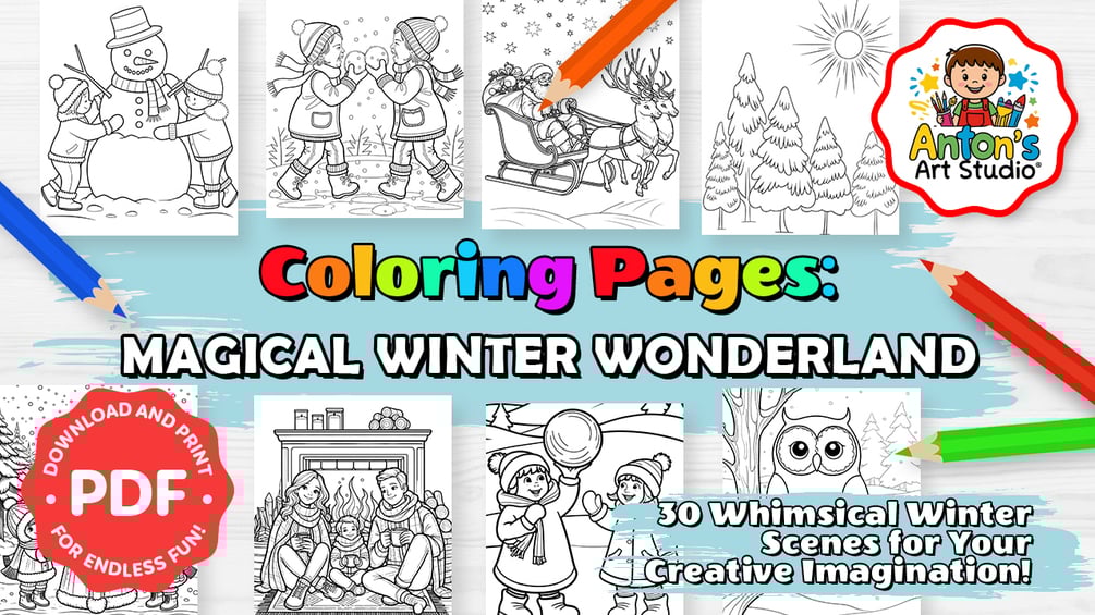 Coloring Pages: Magical Winter Wonderland | 30 Enchanting Winter Scenes ...