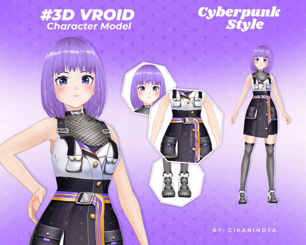 Enchanted 3D Vroid Model Kikyo Mishe for Adventure Streamer -3D Vroid ...