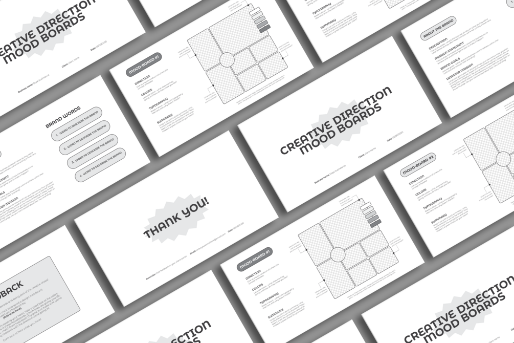Creative Direction Mood Board Template - FREE