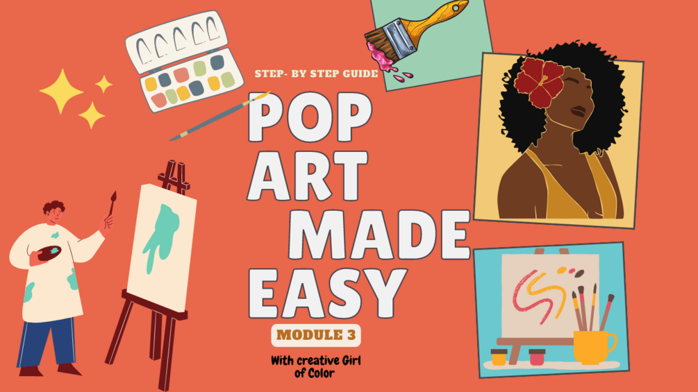 POP ART MADE EASY💫 (MODULE 3) HOW TO PAINT A PORTRAIT WITH ACRYLICS