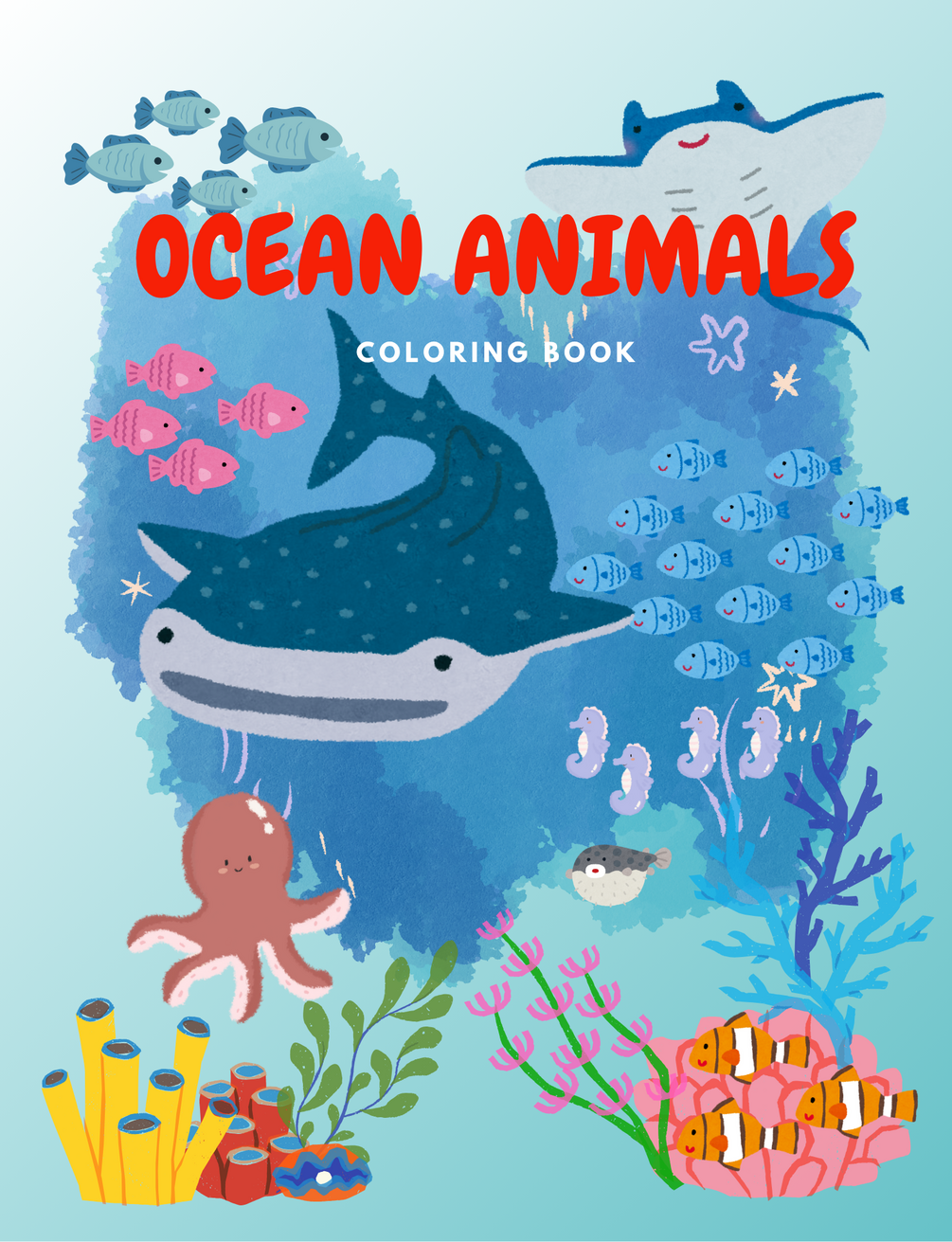 Children Coloring Book - Ocean Animal