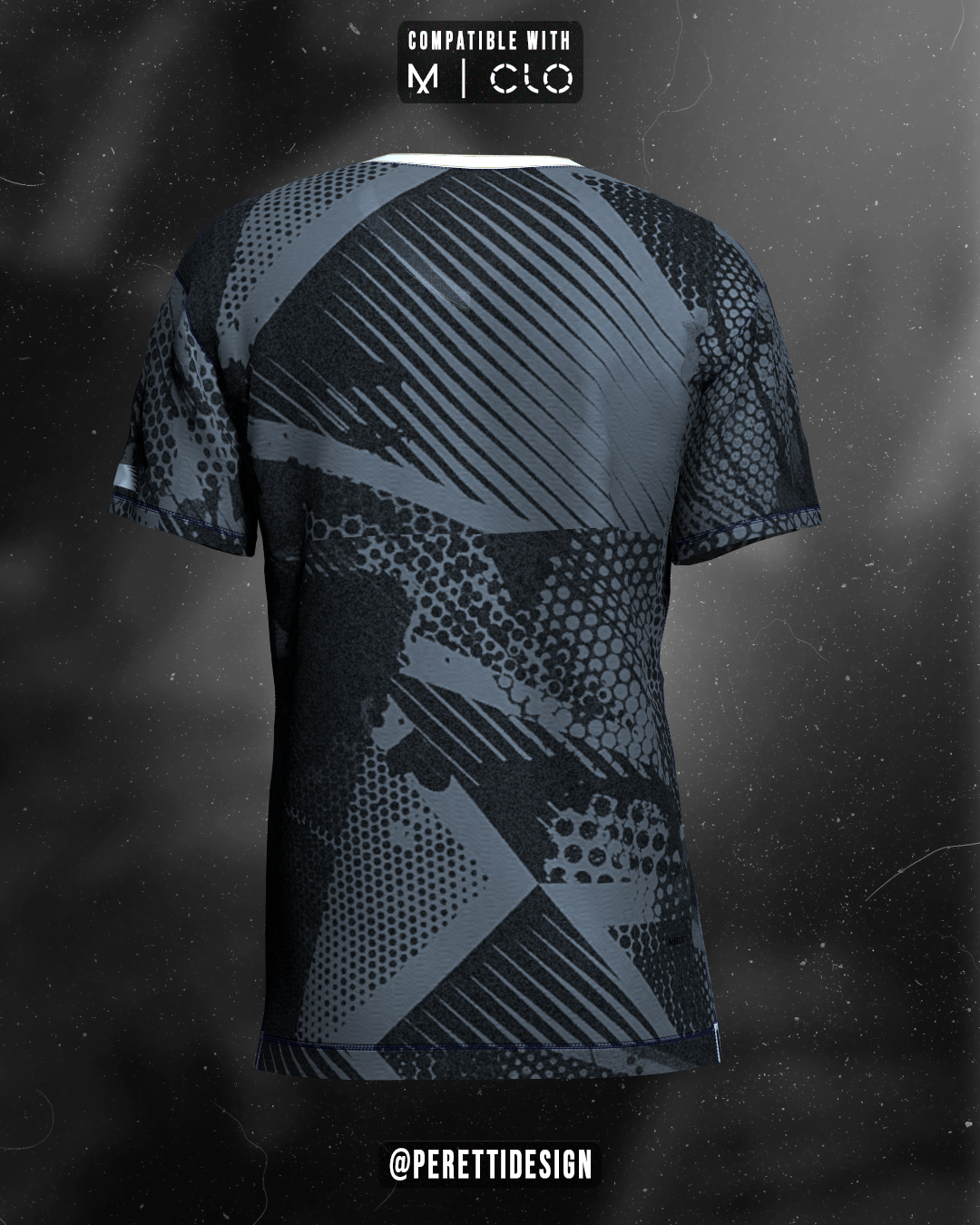 New Balance 23-24 NBDT Soccer Jersey Template for CLO 3D & Marvelous Design