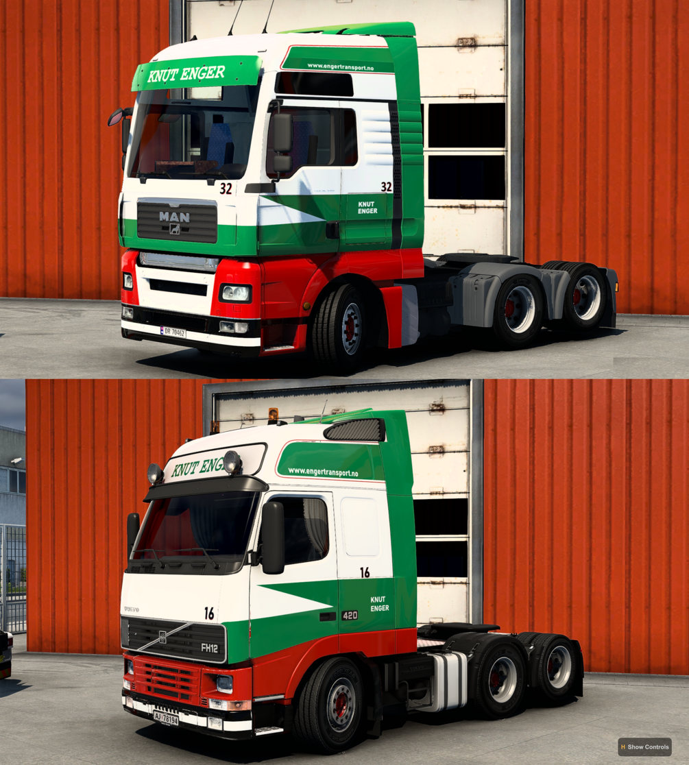 MAN TGA, Volvo FH12 MK1 Knut Enger Skin Pack