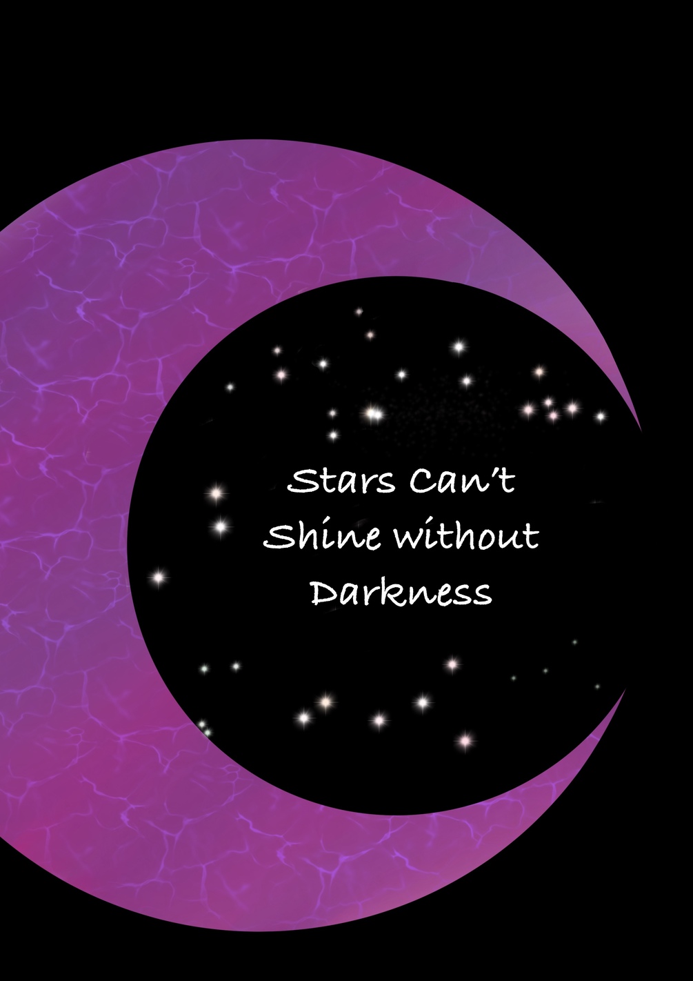 Moon Theme with Quote Purple