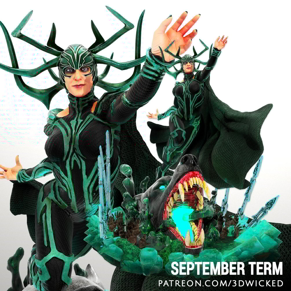 Wicked Marvel Hela Sculpture: STLs ready for printing