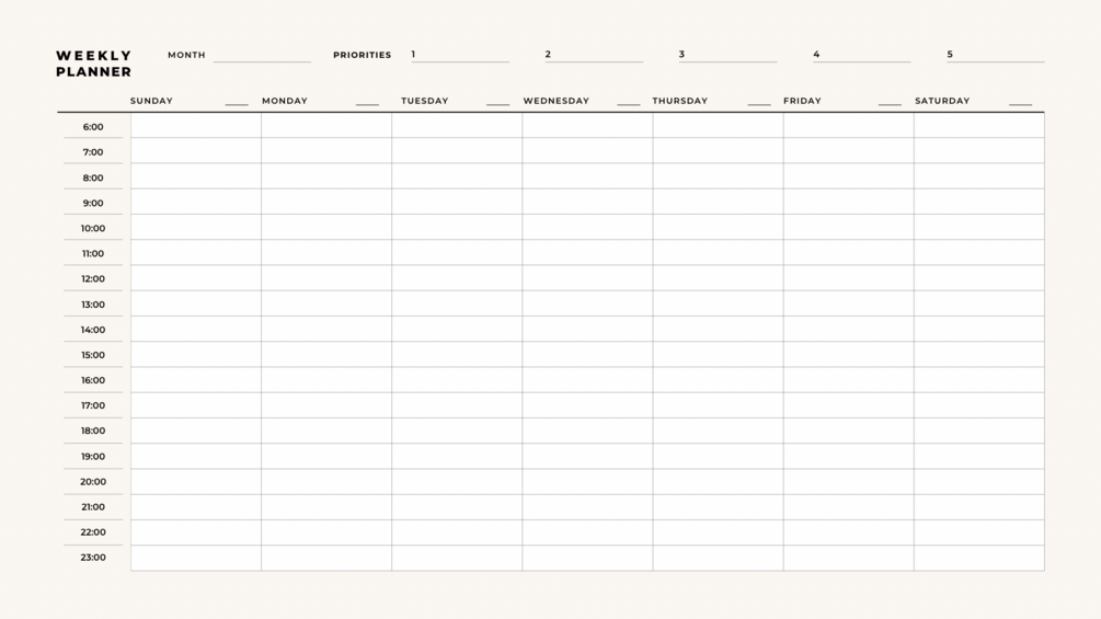Focus Flow – Weekly Planner