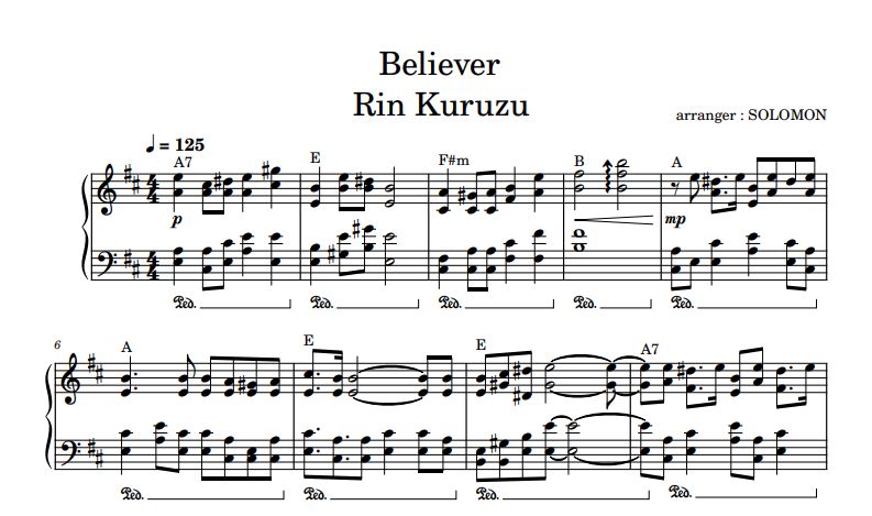 Tensei Shitara Slime Datta Ken SS3 ED Full『Believer - Rin Kurusu』Piano