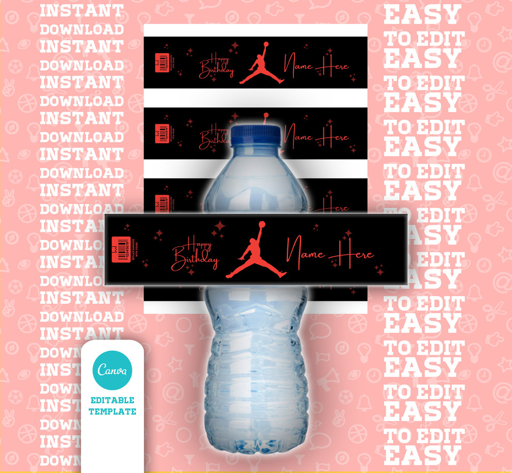 The Complete Jordan Party Supply Decoration | Chip Bag, Caprisun Label ...