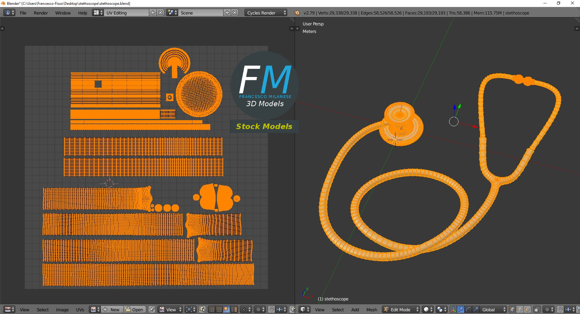 3D MODEL - Stethoscope