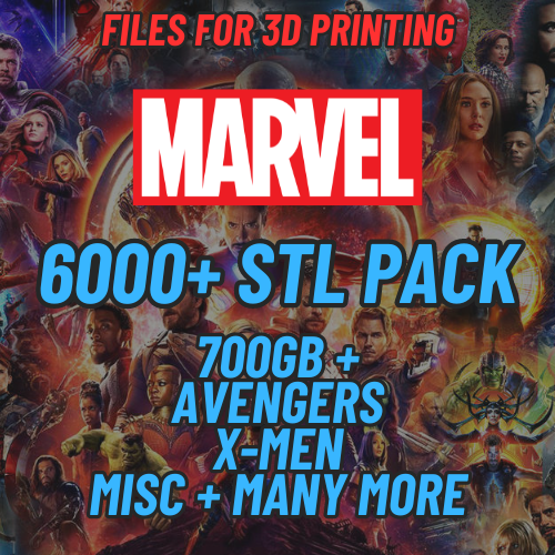 6000+ Marvel STL 700GB 3D File Mega Bundle Pack 3D Printed Marvel Files ...