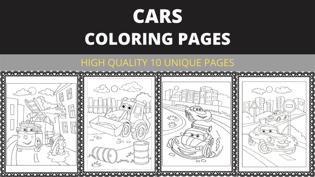 High quality cars coloring pages
