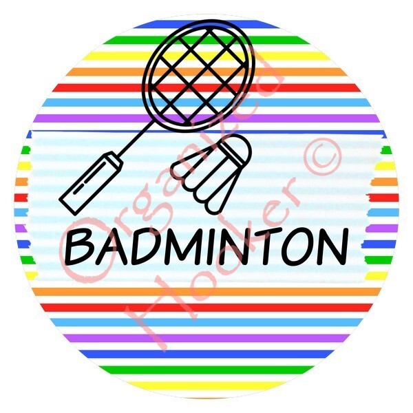 BADMINTON Printable Stickers — Digital Download