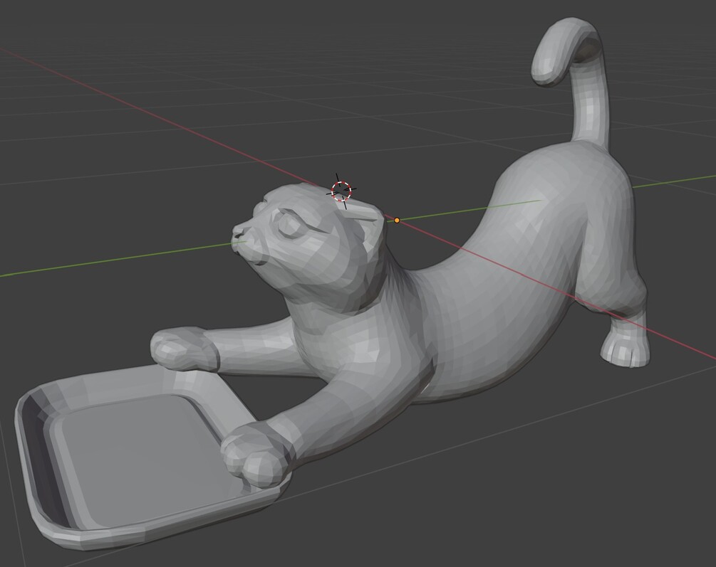 Unique Cat Jewelry Tree Holder with Dish | 3D model