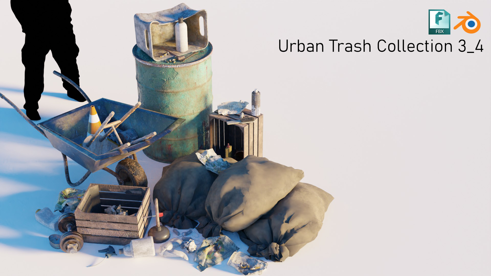 Urban Industrial Trash Collections 3 - 3d Assets