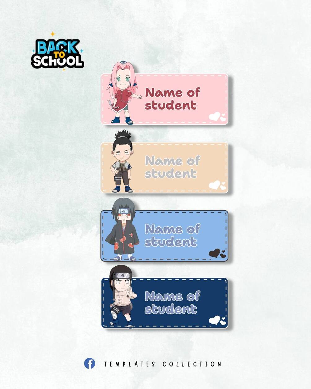 FREE NAME LABEL NARUTO CHARACTERS