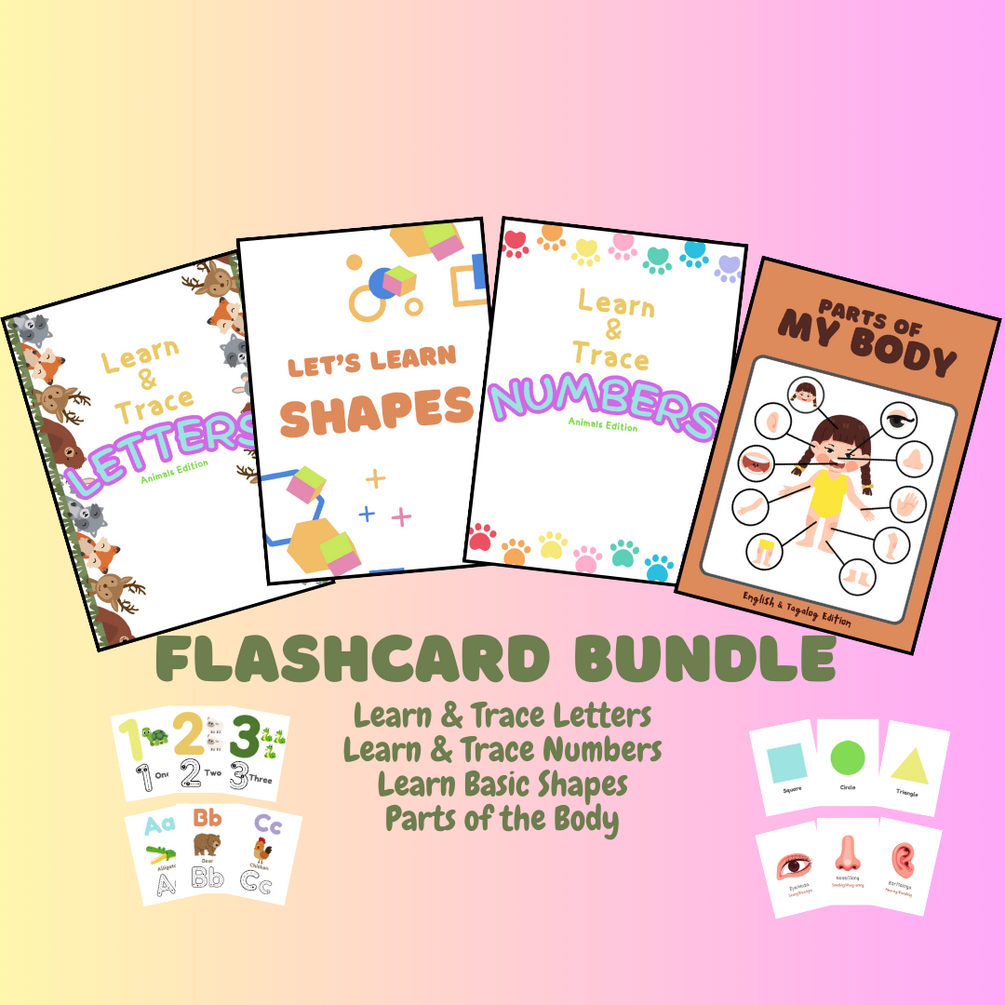 Flashcards (Letters, Numbers, Shapes and Parts of the Body)