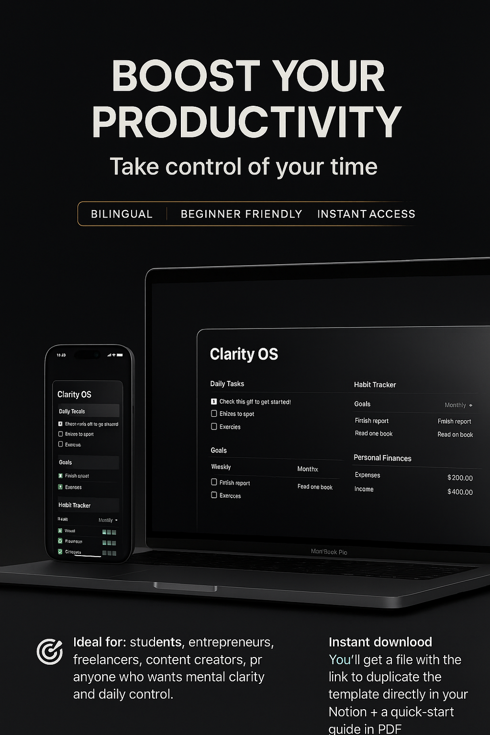 Clarity OS – All-in-One Productivity System