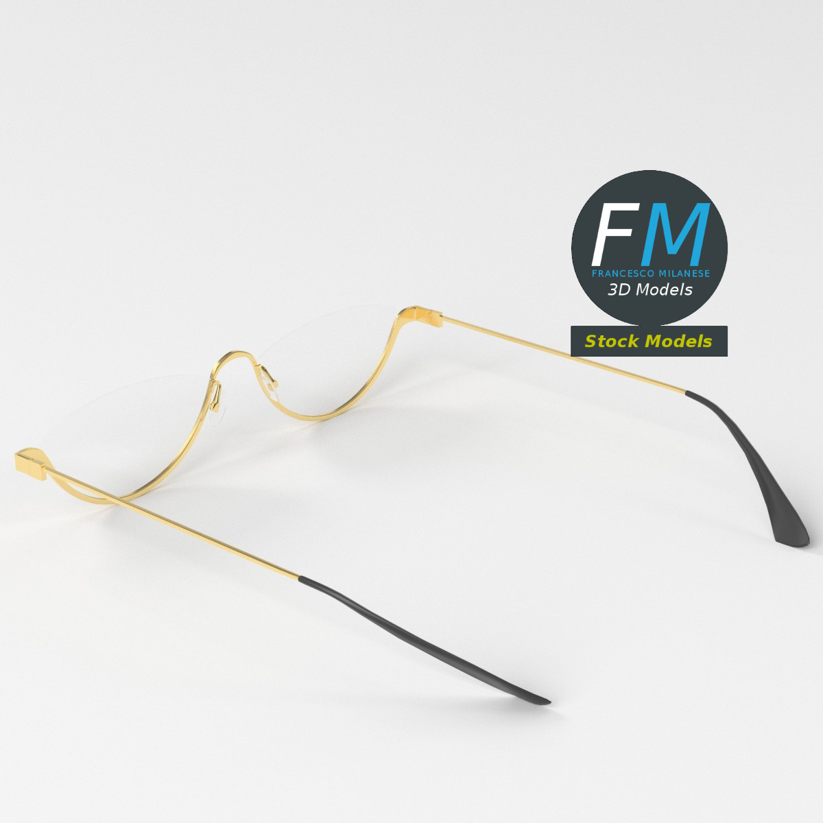 3D MODEL - Glasses half eye