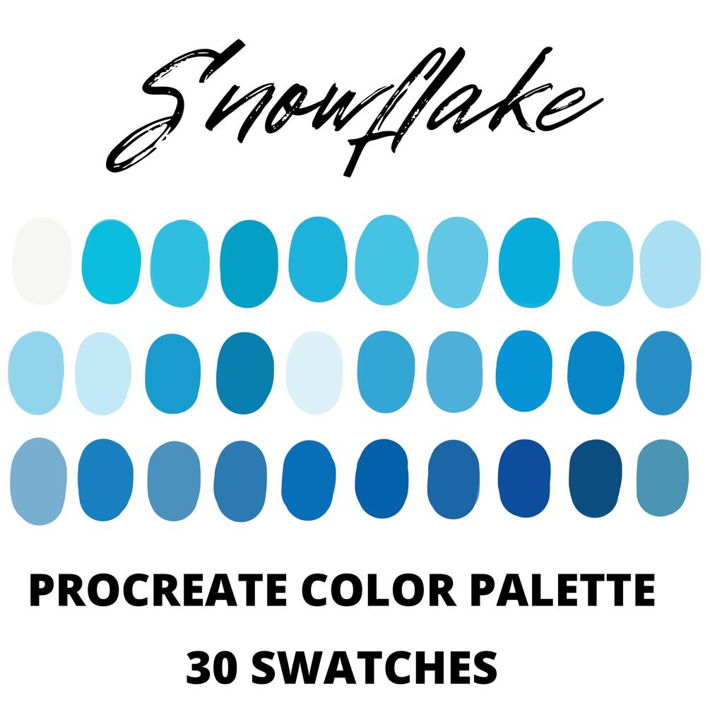 Procreate Color Palette Snowflake