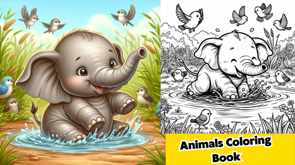 Wild Colors: A Coloring Adventure with Amazing Animals!: Cute squirrel...