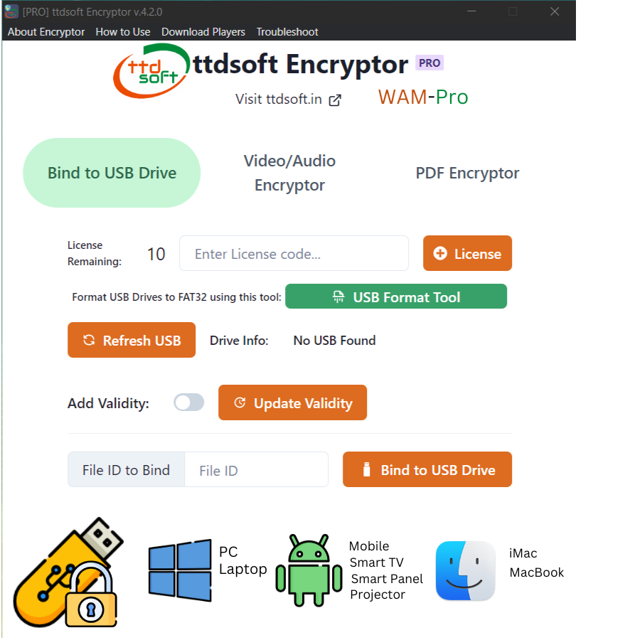 ttdsoft USB Copy Protection for Windows, Android and Mac [ver WAM-Pro]