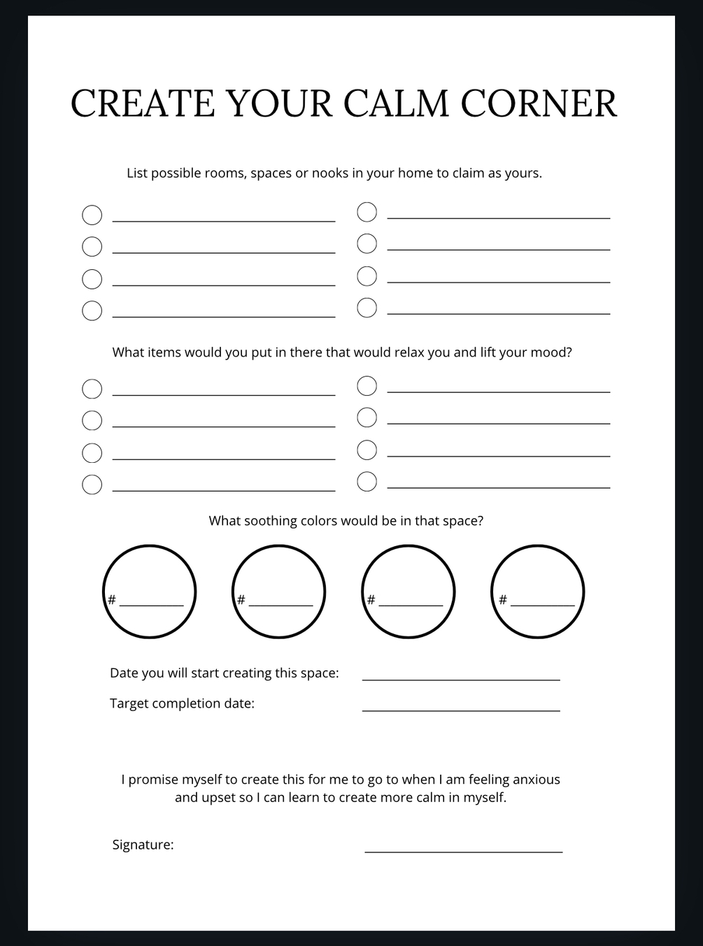 Calm Your Mind Journal – 20 Pages for Anxiety Relief & Inner Stillness