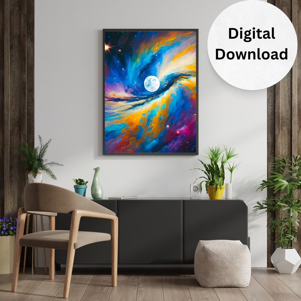 Transform Your Space with Our Mesmerizing Abstract Outer Space Wall Art ...