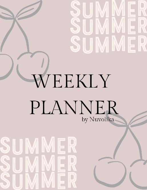 Summer Weekly Planner