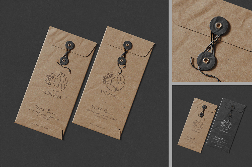 DL Kraft String-Tie Envelope Mockup