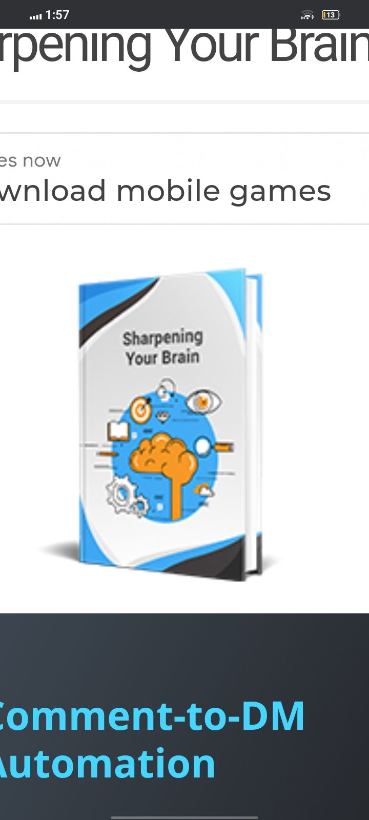 Sharpening Your Brain