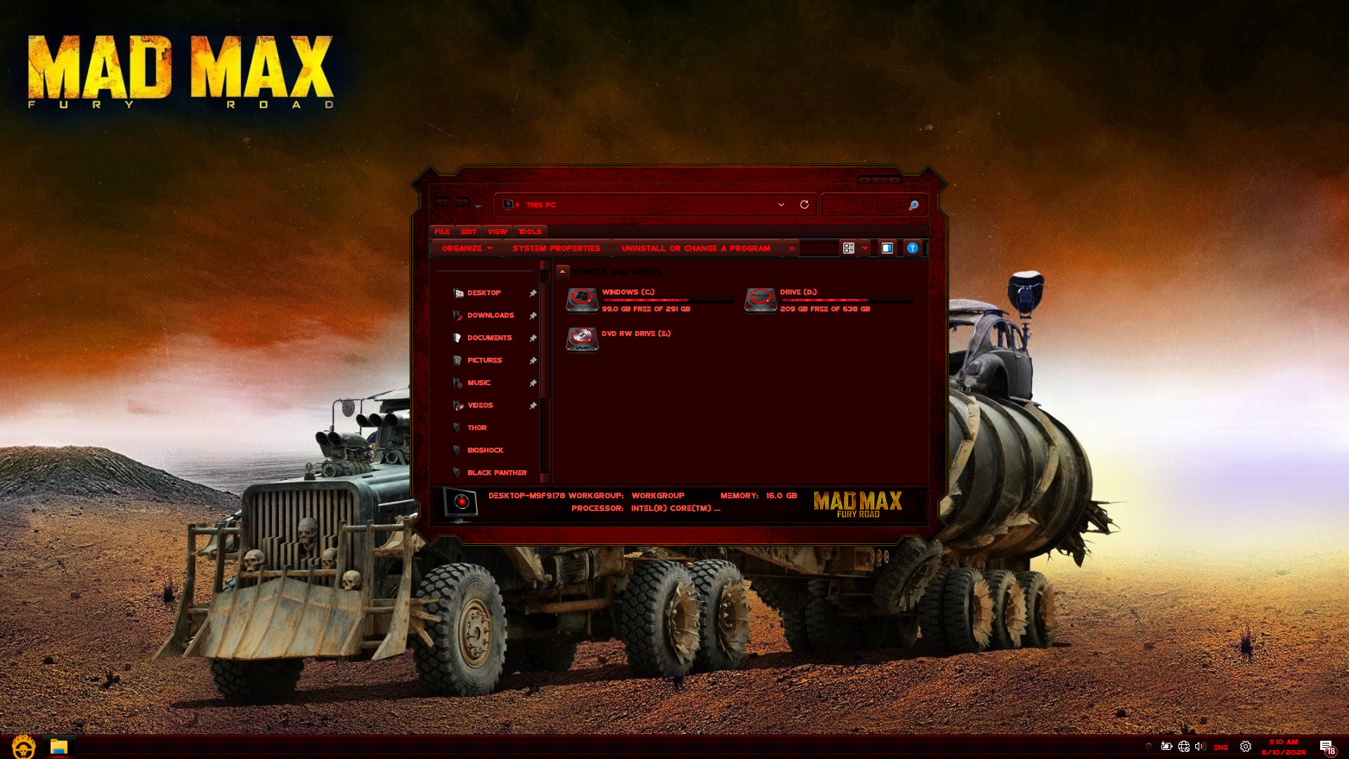 MAD MAX Premium SkinPack for WindowBlinds - skinpacks.com
