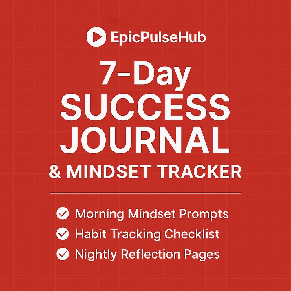 “EpicPulseHub 7-Day Success Journal & Mindset Tracker”