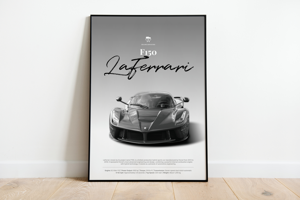 LaFerrari Poster | Digital Download - Luxury Car Wall Art, Garage, Home ...