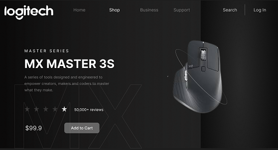 MX Master 3S Mouse Website Template