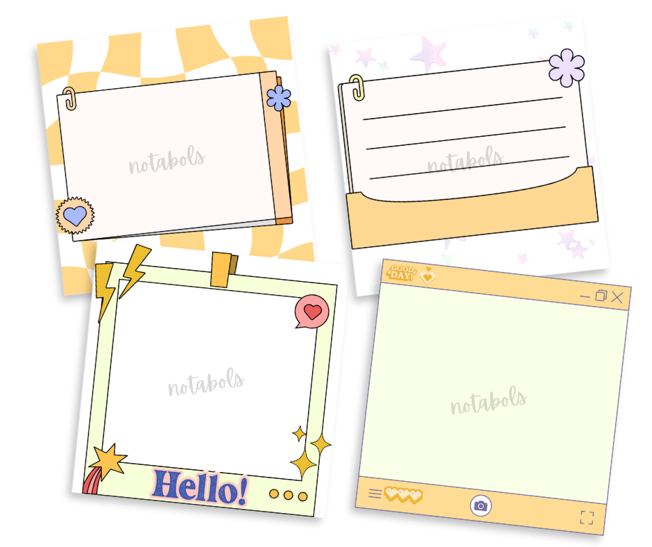 Printable Retro Notepads