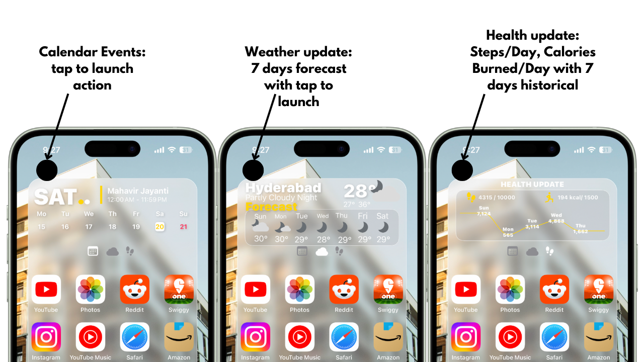 Frosty Home - (with Widgy widget) - For all iPhones - Docks Hidden