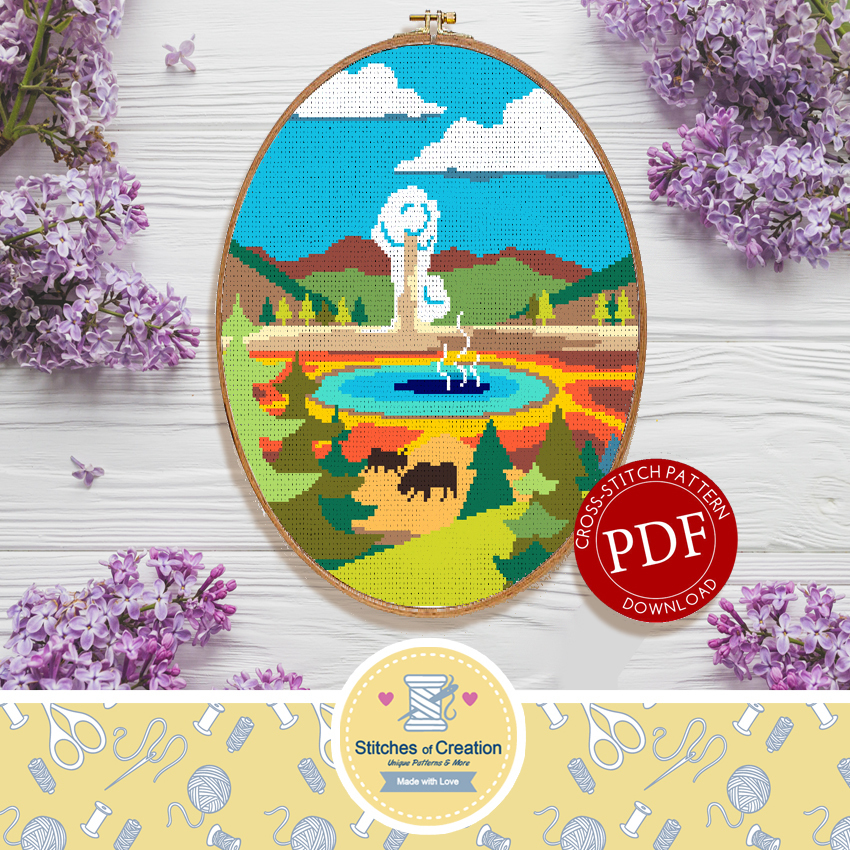 Yellowstone | Digital Download | Cross Stitch Pattern