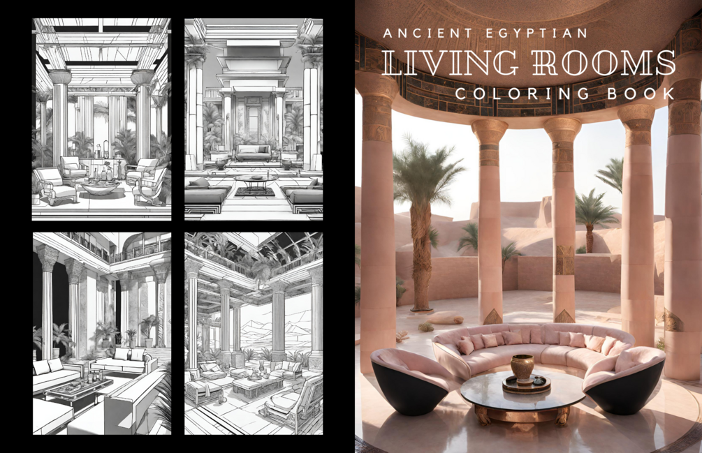 Ancient Egyptian Living Rooms Coloring Book