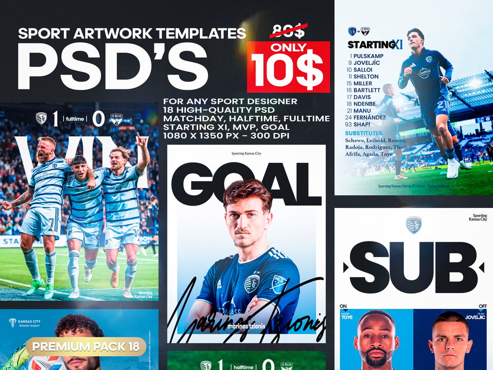 Ultimate Sport Graphics (18 unique designs)
